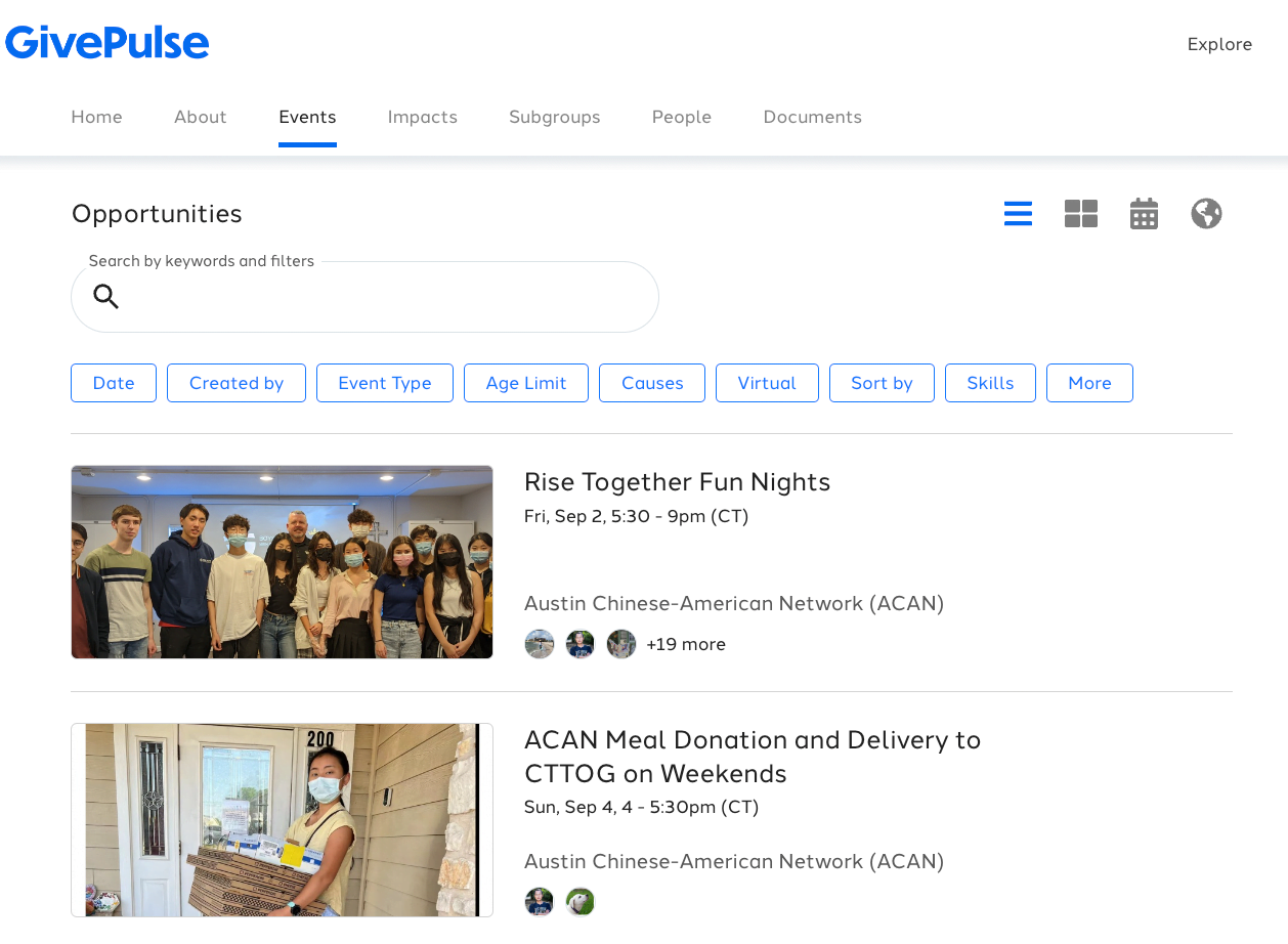 GivePulse Step by Step Guide - Austin Chinese-American Network