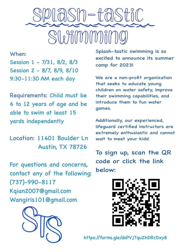 Splash-Tastic Swimming - Austin Chinese-American Network
